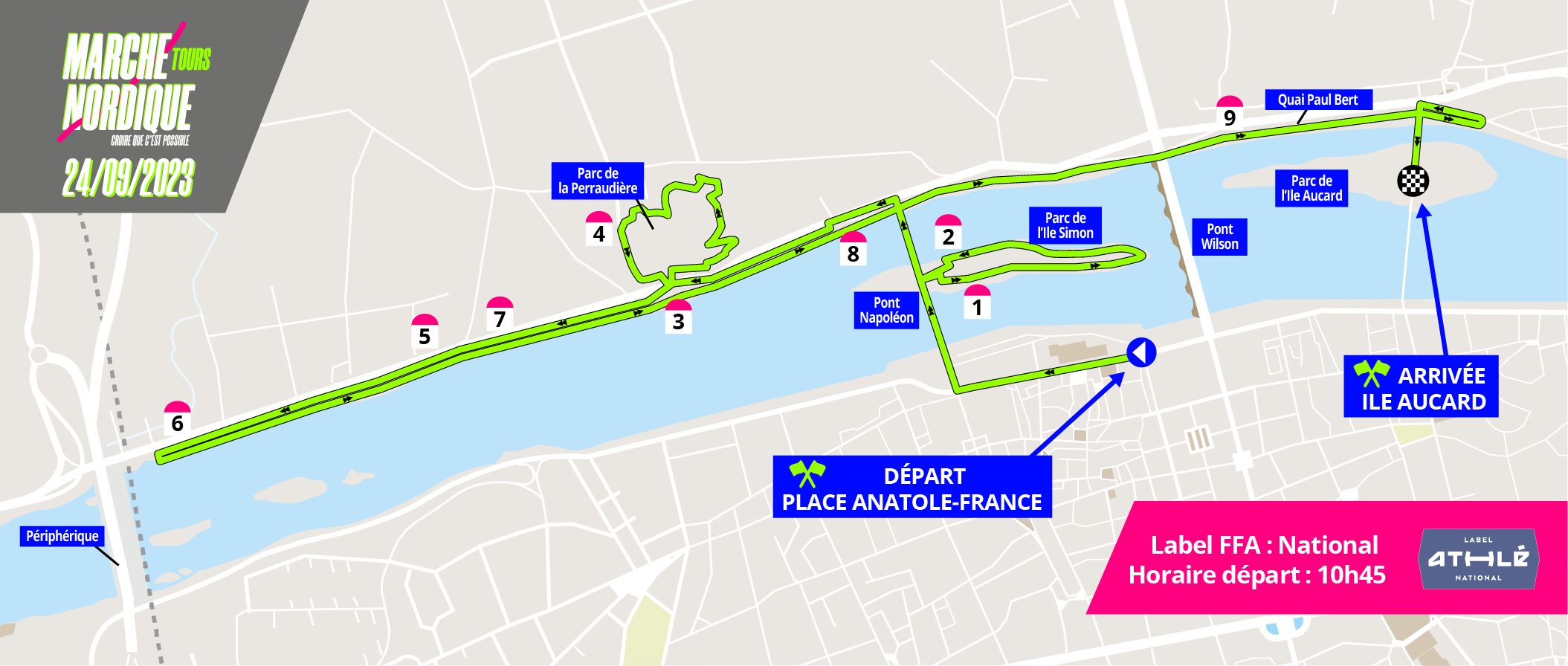 ANALYSE DU PARCOURS DU 10 KM MARCHE NORDIQUE | Running Loire Valley